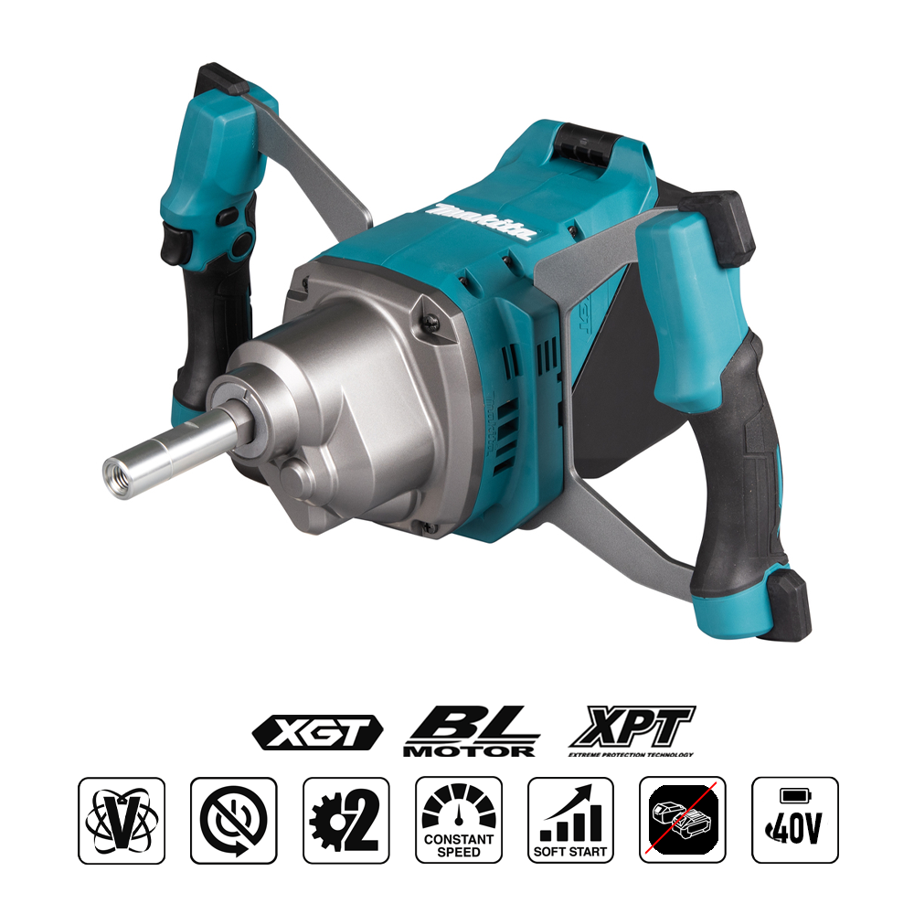 Makita XGT UT001G 40Vmax Akumulatora Mikseris – 1200W, 2 Ātrumi
